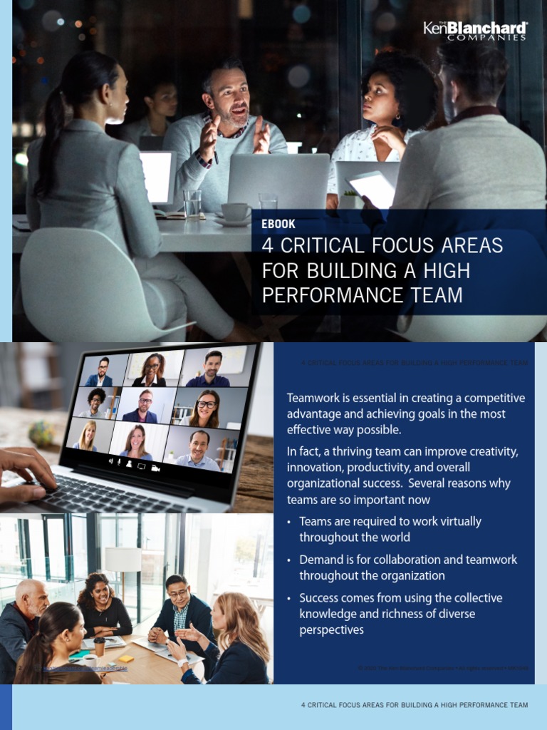4 Critical Focus Areas For Building A High Performance Team | PDF ...