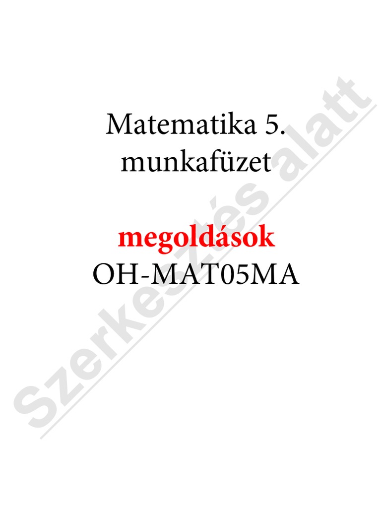 Oh Mat05ma Megoldas | PDF