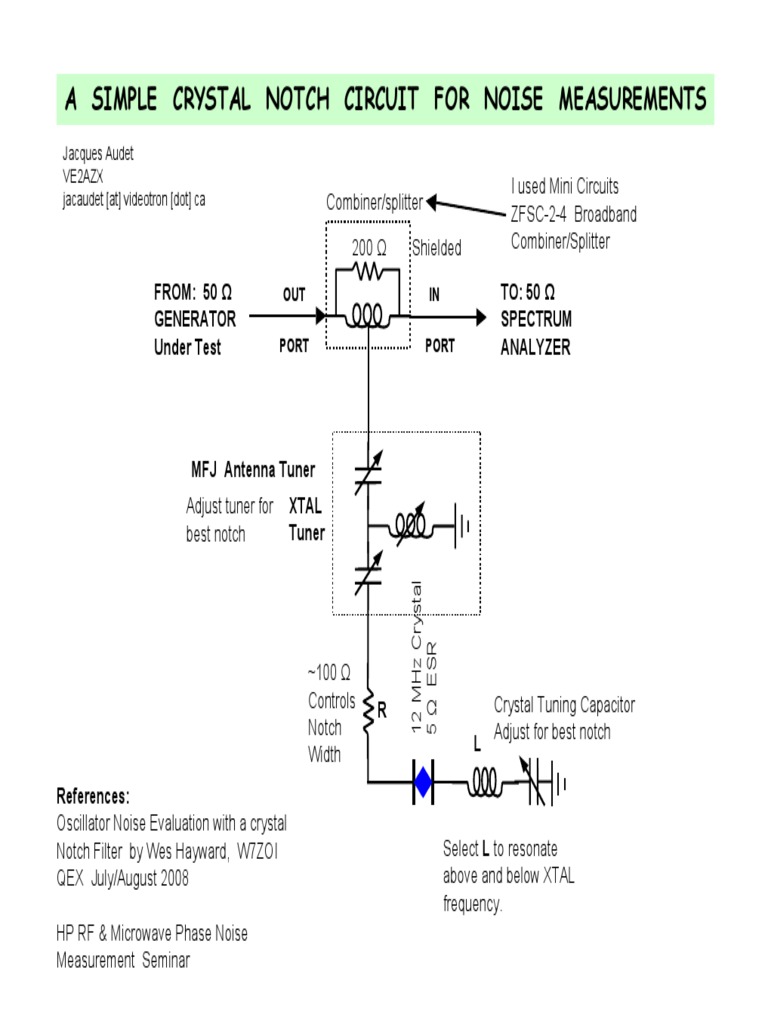 A Simple Crystal Notch Circuit For Noise Measurements | PDF ...