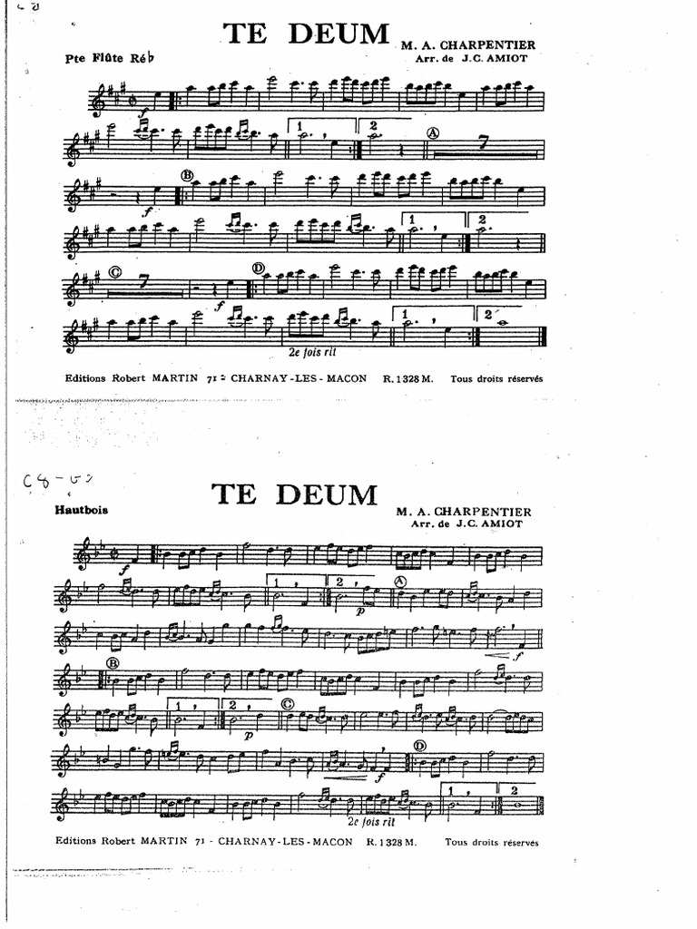TE DEUM Partitions | PDF