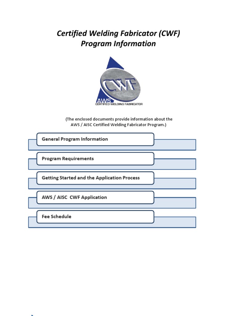AWS/AISC Certified Welding Fabricator Guide | PDF | Business