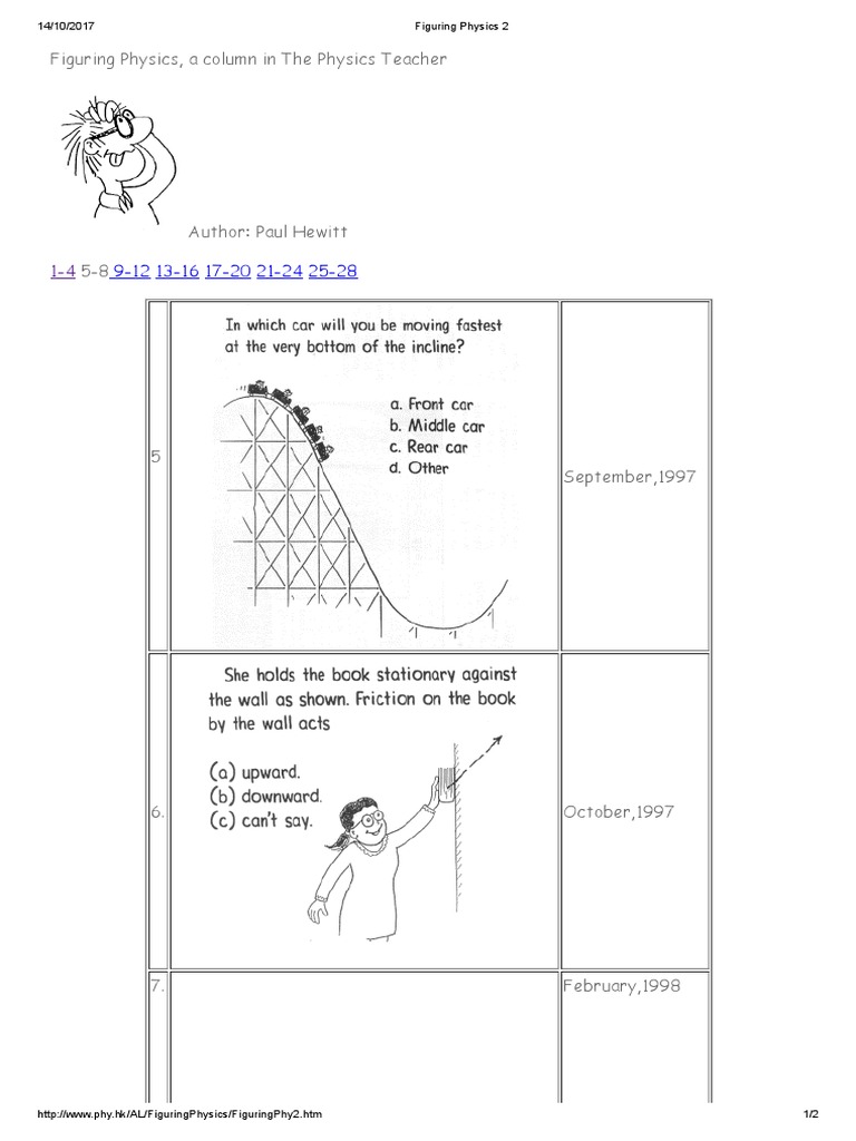 Figuring Physics Column by Paul Hewitt | PDF
