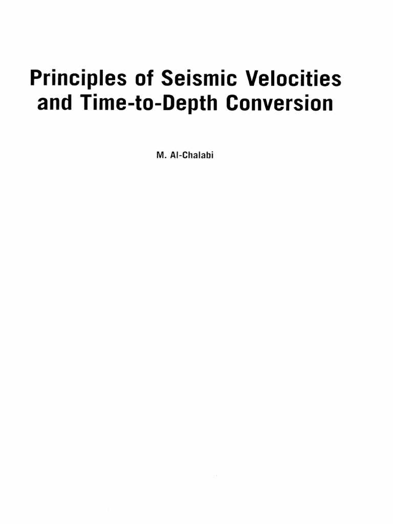 Principles of Seismic Velocities and Time-to-Depth Conversion | PDF ...