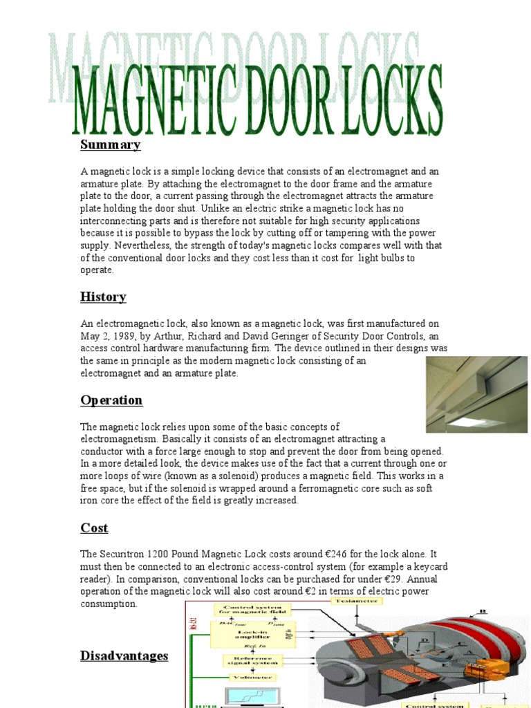 Electromagnetic Locks | PDF | Physics | Electromagnetism