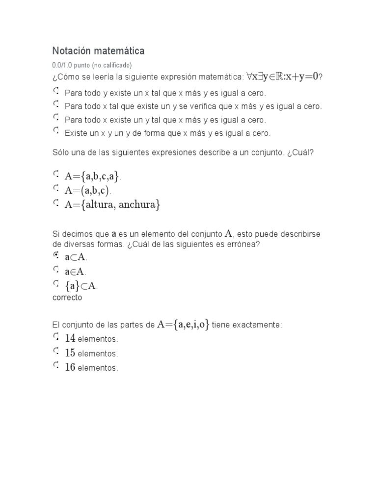 Notación Matemática | PDF