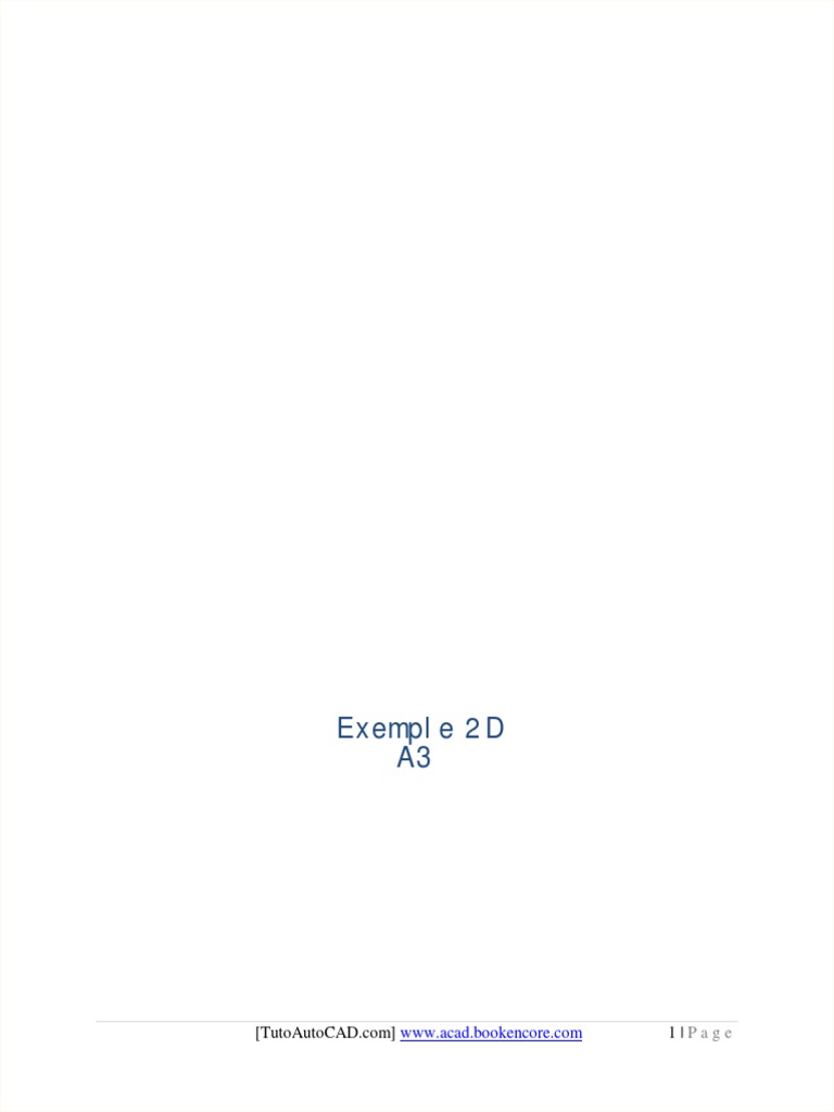 Exercices AutoCAD 2D A3 | PDF