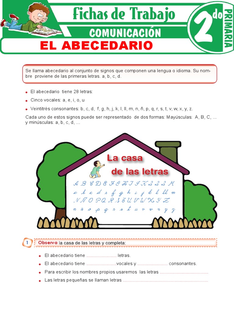 El Abecedario para Segundo Grado de Primaria | PDF | Alfabeto | Colación
