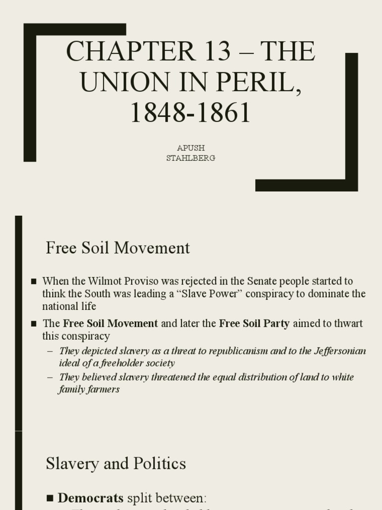 Chapter 13 - The Union in Peril, 1848-1861 | PDF | Abraham Lincoln ...
