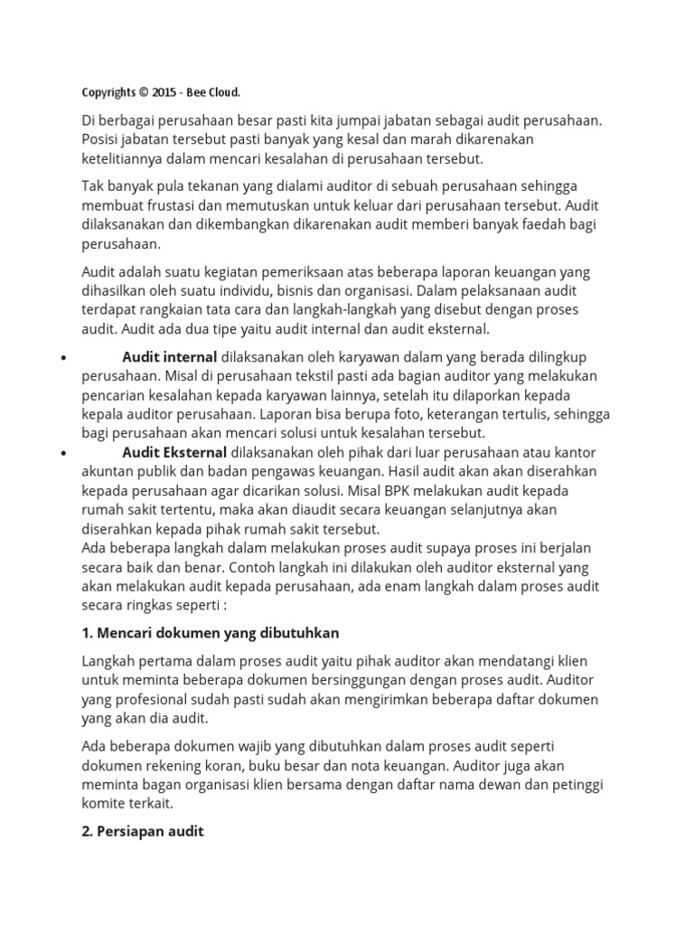 Jurnal Tentang AUDIT EKSTERNAL | PDF