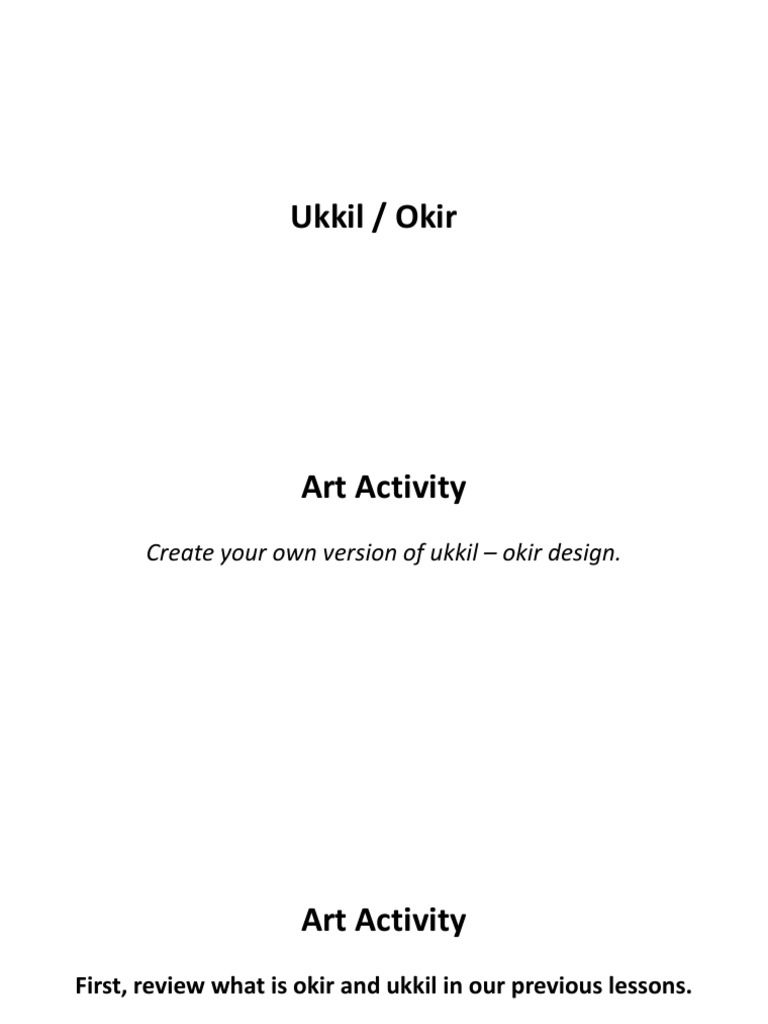 Create Your Own Ukkil/Okir Design | PDF | Home & Garden