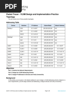 11.10.2 Lab - Design and Implement A VLSM Addressing Scheme | PDF | Computer Network | Ip Address