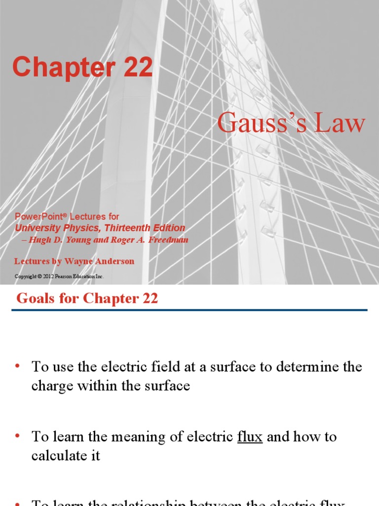Gauss'S Law: Powerpoint Lectures For | PDF | Flux | Geometry