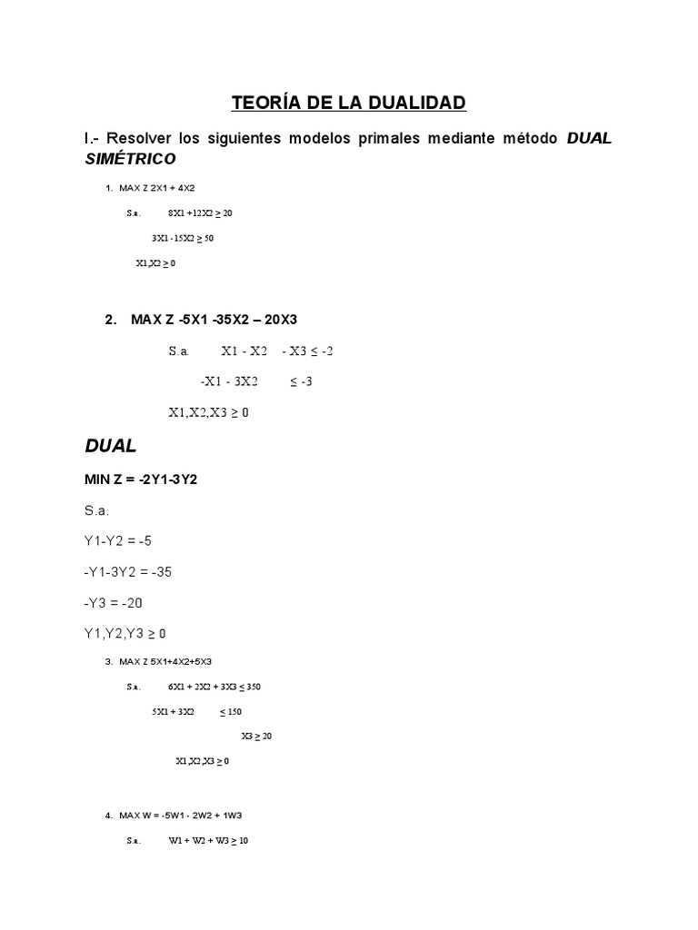 Resolver Modelos Primal-Dual Simétricos | PDF