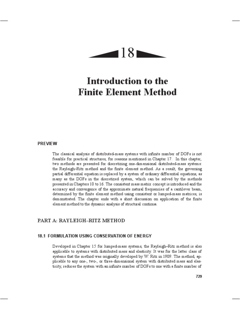 Introduction To The Finite Element Method: Part A: Rayleigh-Ritz Method ...