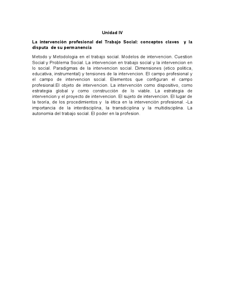 Intervención Profesional en Trabajo Social | PDF | Crecimiento personal ...