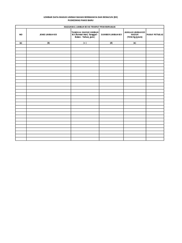 Log Book Limbah B3 | PDF