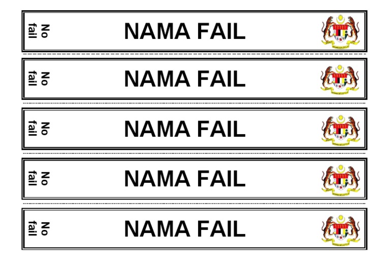 Format Tepi Fail Fail Tebal 1 Inci | PDF