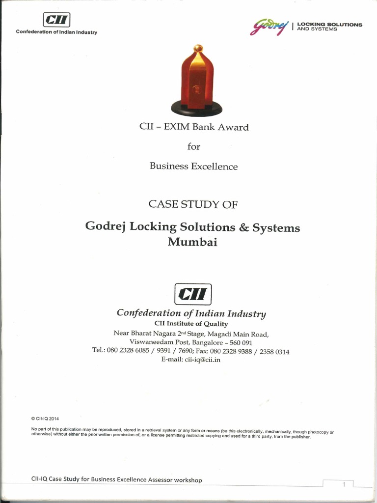 Business Excellence - Godrej Case Study P 1-53 | PDF