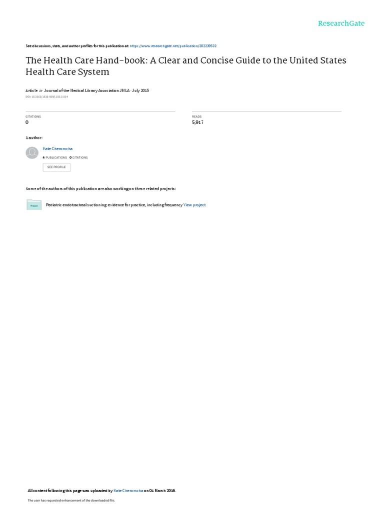 The Health Care Hand-Book: A Clear and Concise Guide To The United ...