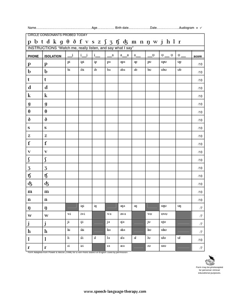 p b t d k ɡ θ ð f v s z ʃ ʒ ʧ ʤ m n ŋ w j h l r | PDF