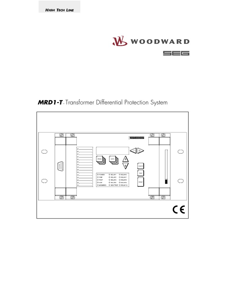 MRD1-T: Transformer Differential Protection System | PDF | Digital ...