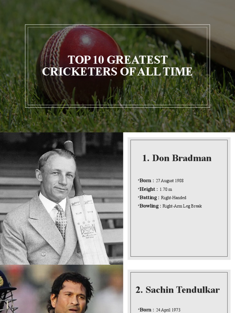 Top 10 Greatest Cricketers of All Time | PDF | Sports & Recreation