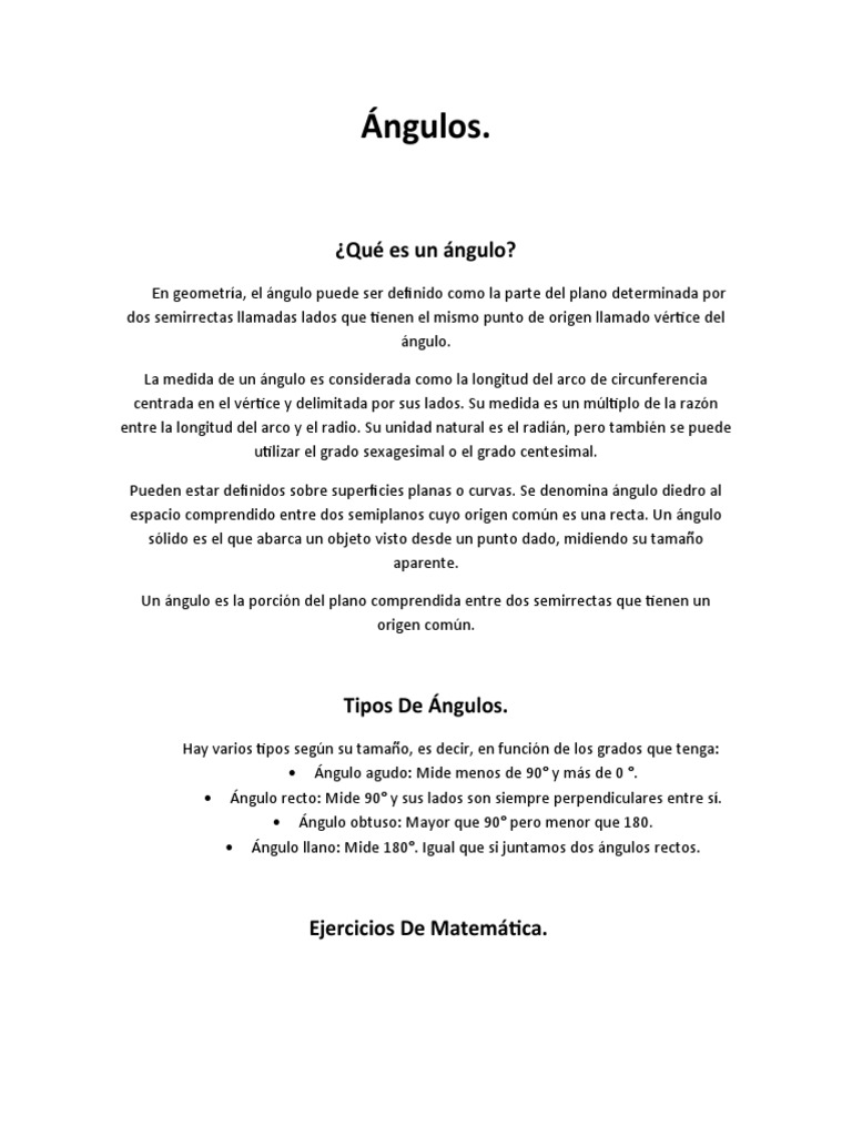 Ángulos | PDF