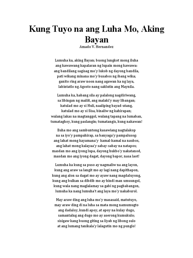 Kung Tuyo Na Ang Luha Mo | PDF