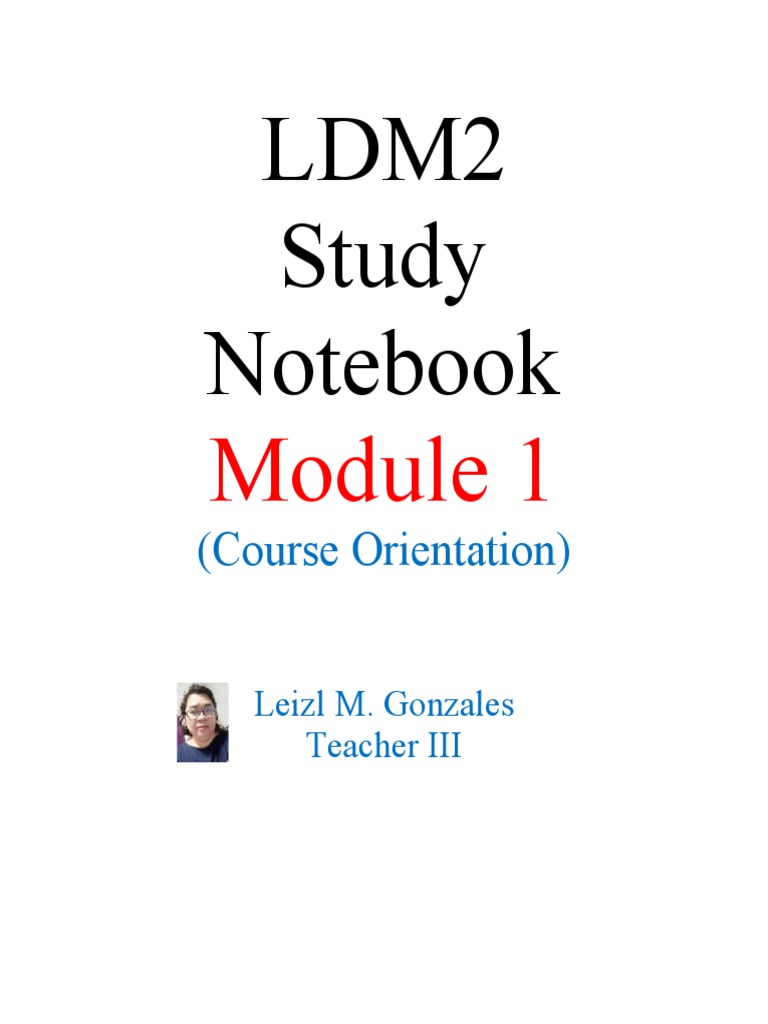 Ldm2 Study Notebook: (Course Orientation) | PDF | Brainstorming | Learning