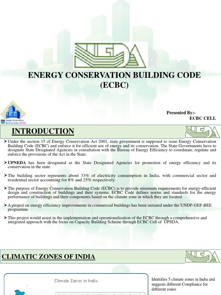 Energy Conservation Building Code (ECBC) : Presented By:-Ecbc Cell ...