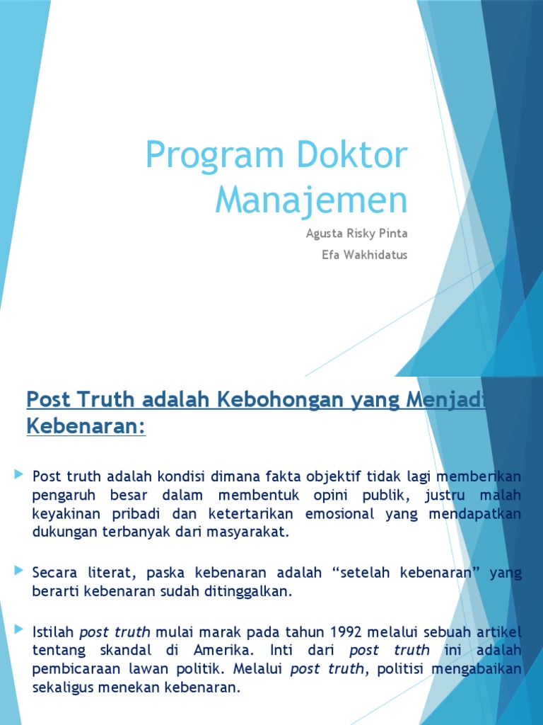Post-Truth: Kebenaran yang Terdistorsi | PDF | Ilmu Sosial