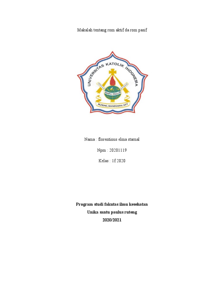 Makalah Tentang Rom Aktif Da Rom Pasif | PDF