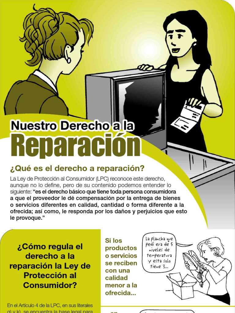 Nuestro Derecho A La Reparacion | PDF | Los consumidores | Protección ...