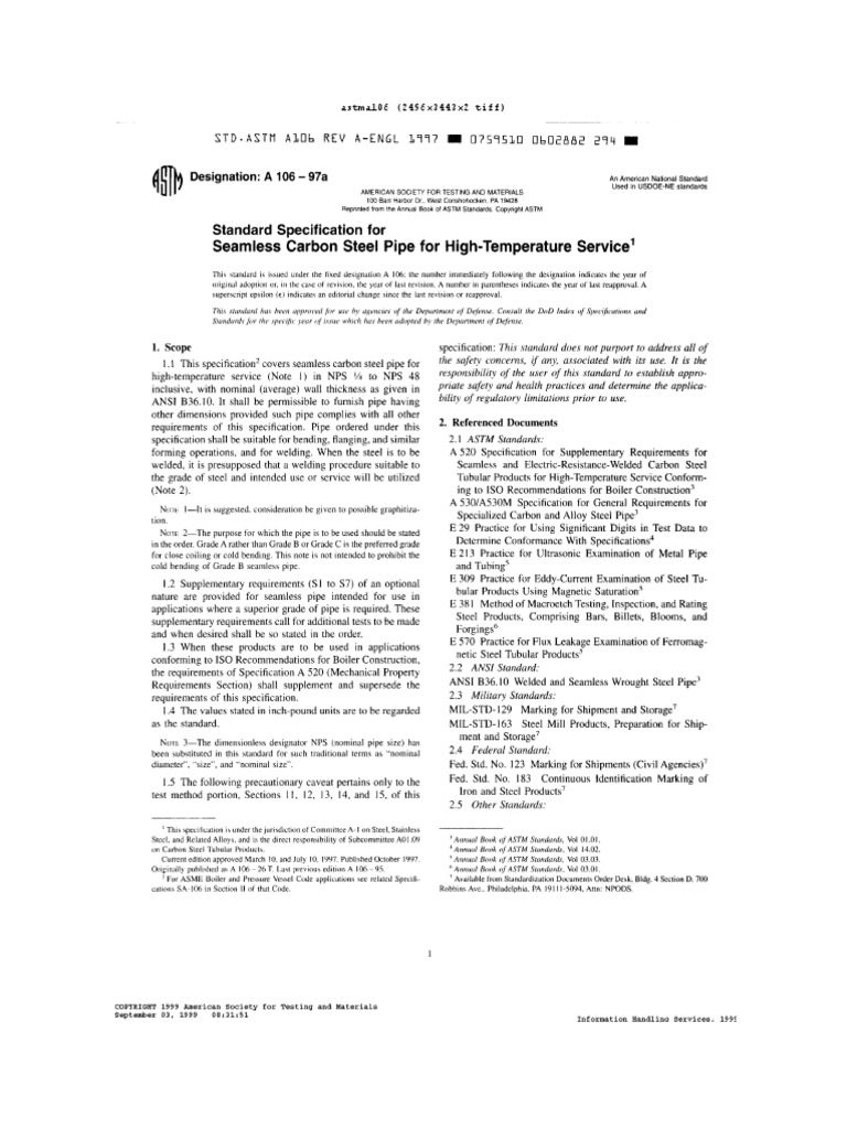 Astm A106 | PDF