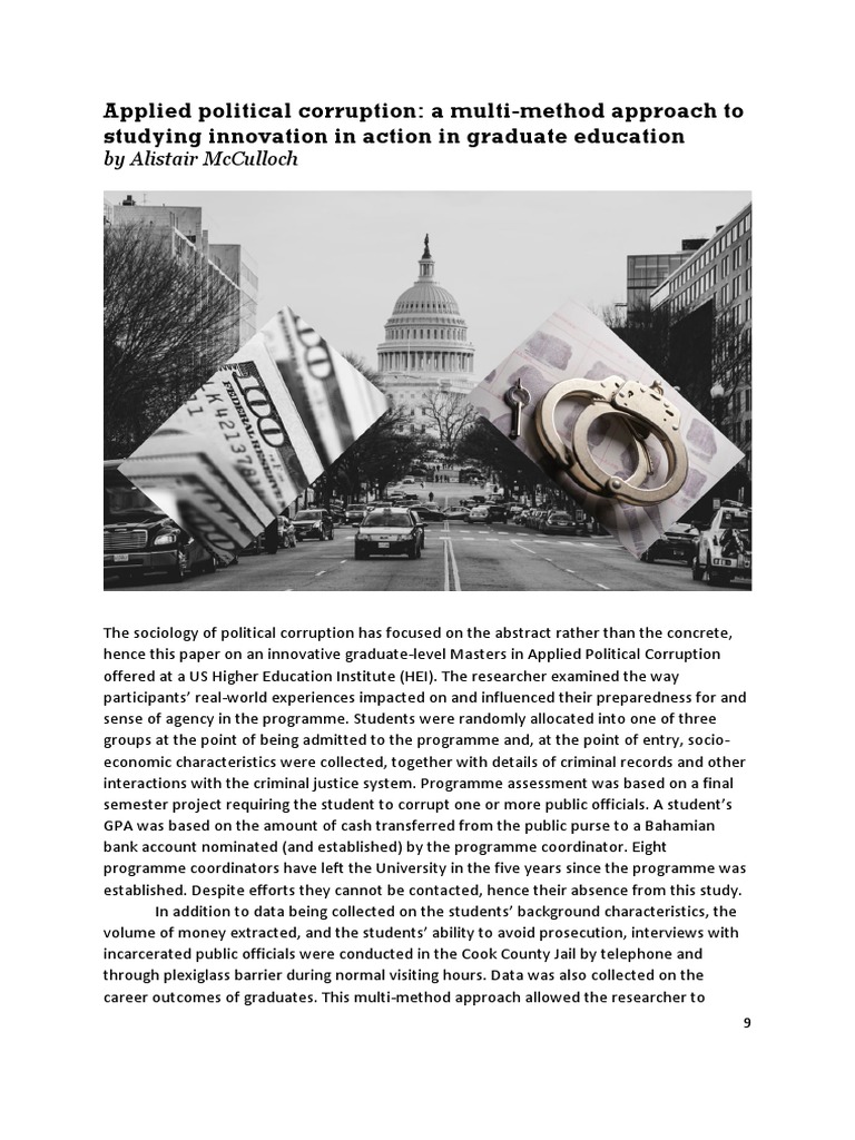 Applied Pol Corruption 2020 | PDF | Corruption | Political Corruption
