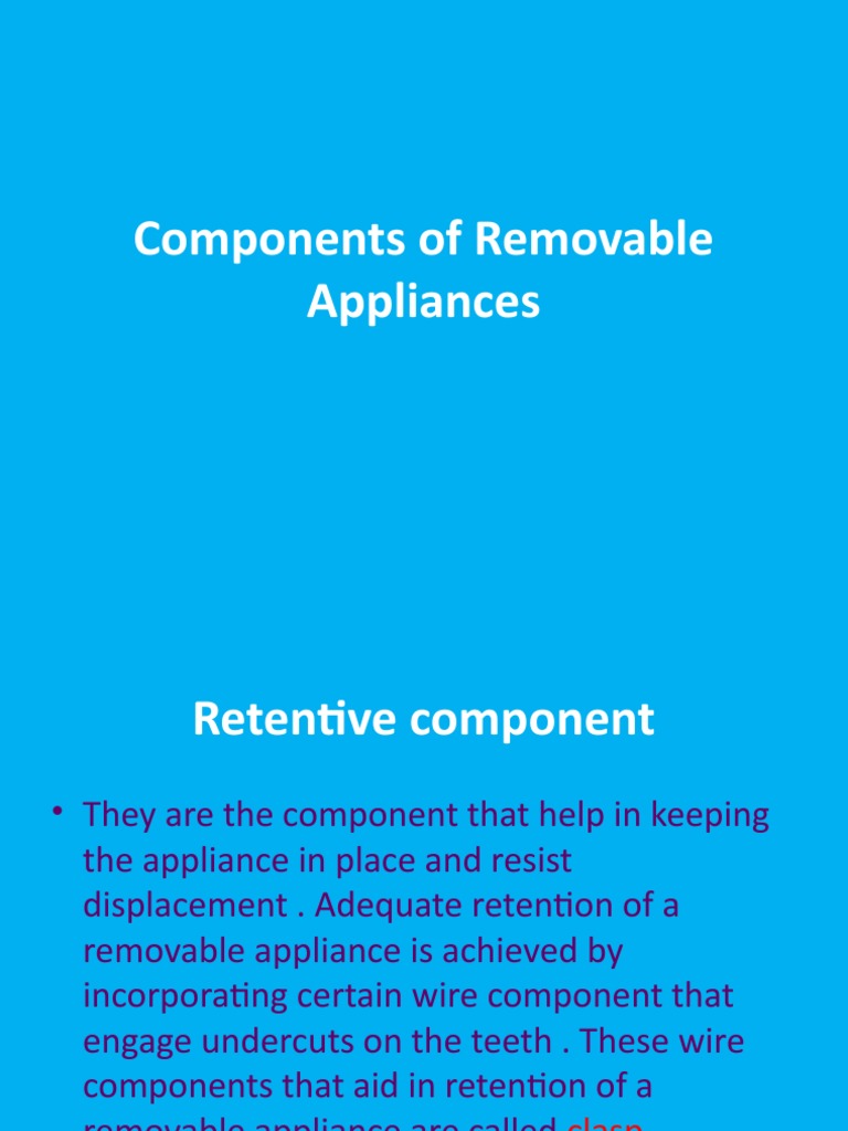 د.أسيل Retentive Component-7 (Muhadharaty) | PDF | Tooth | Anatomical ...