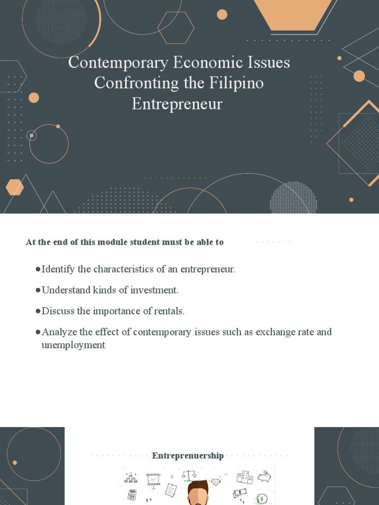 Contemporary Economic Issues | PDF | Entrepreneurship | Unemployment