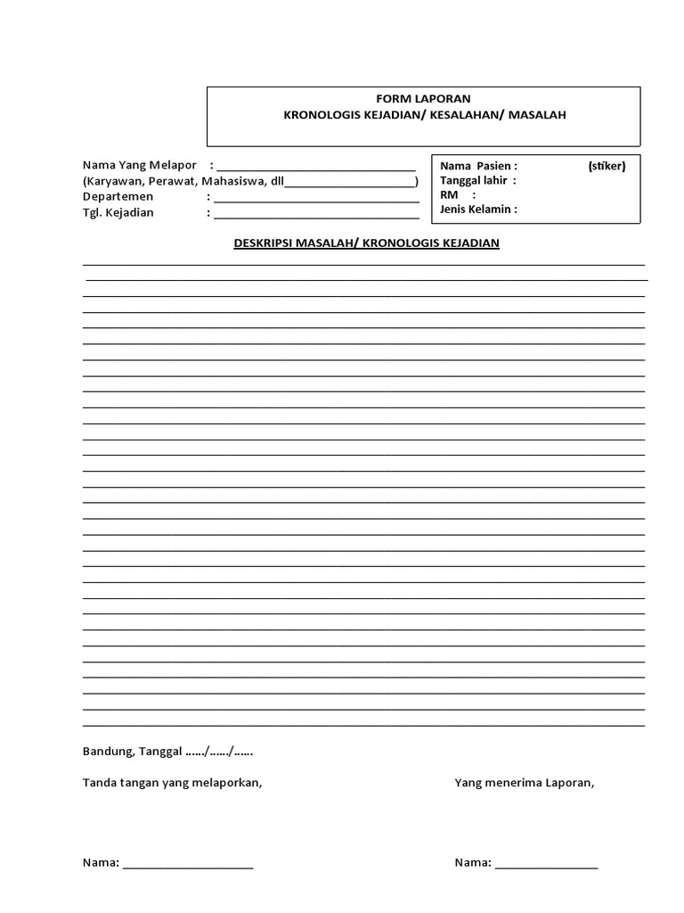 Form Kronologis | PDF