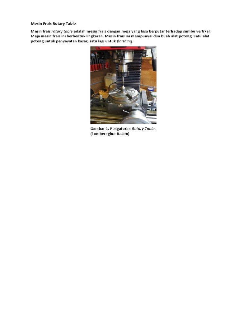 Pemasangan dan Fungsi Rotary Table | PDF