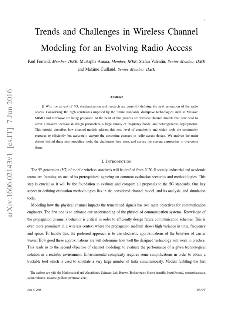 Trends and Challenges in Wireless Channel Modeling For An Evolving ...