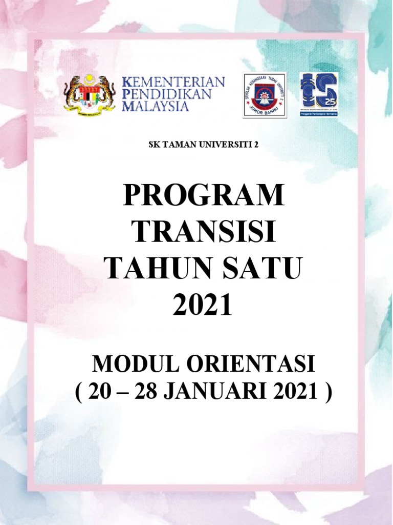 RANCANGAN PROGRAM TRANSISI TAHUN 1 2021 Modul Orientasi New | PDF