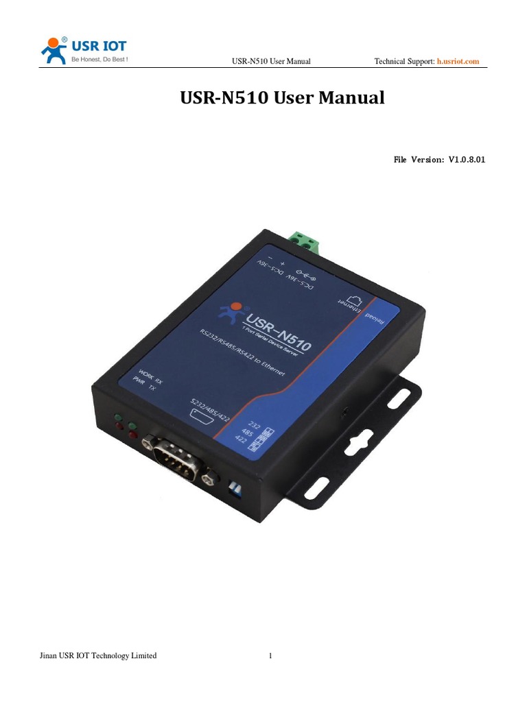 (User Manual) USR-N510-User-Manual - V1.0.8.01 | PDF | Port (Computer Networking) | Transmission ...