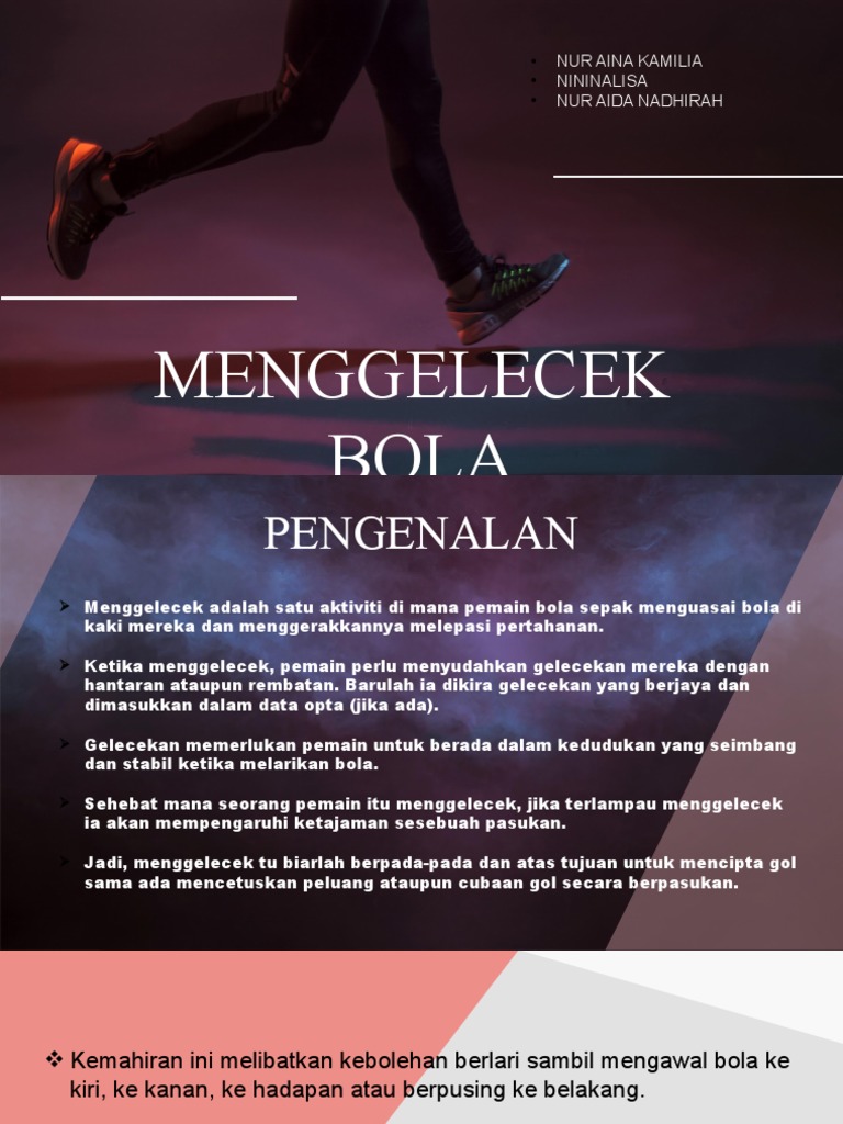 Teknik Menggelecek Bola Sepak | PDF