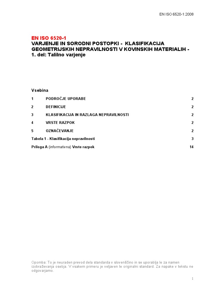 En Iso 6520-1 - Slo - R1 | PDF