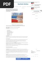 Genres of Oral Literature Notes | PDF | Genre | Oral Literature