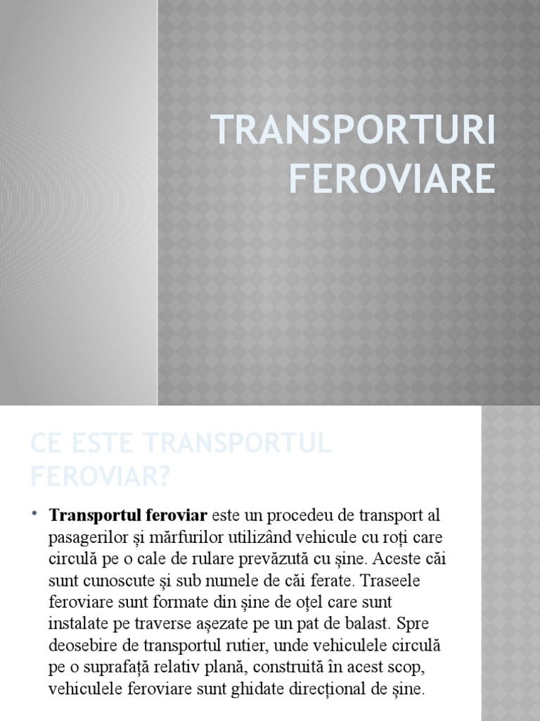 Transporturi Feroviare | PDF