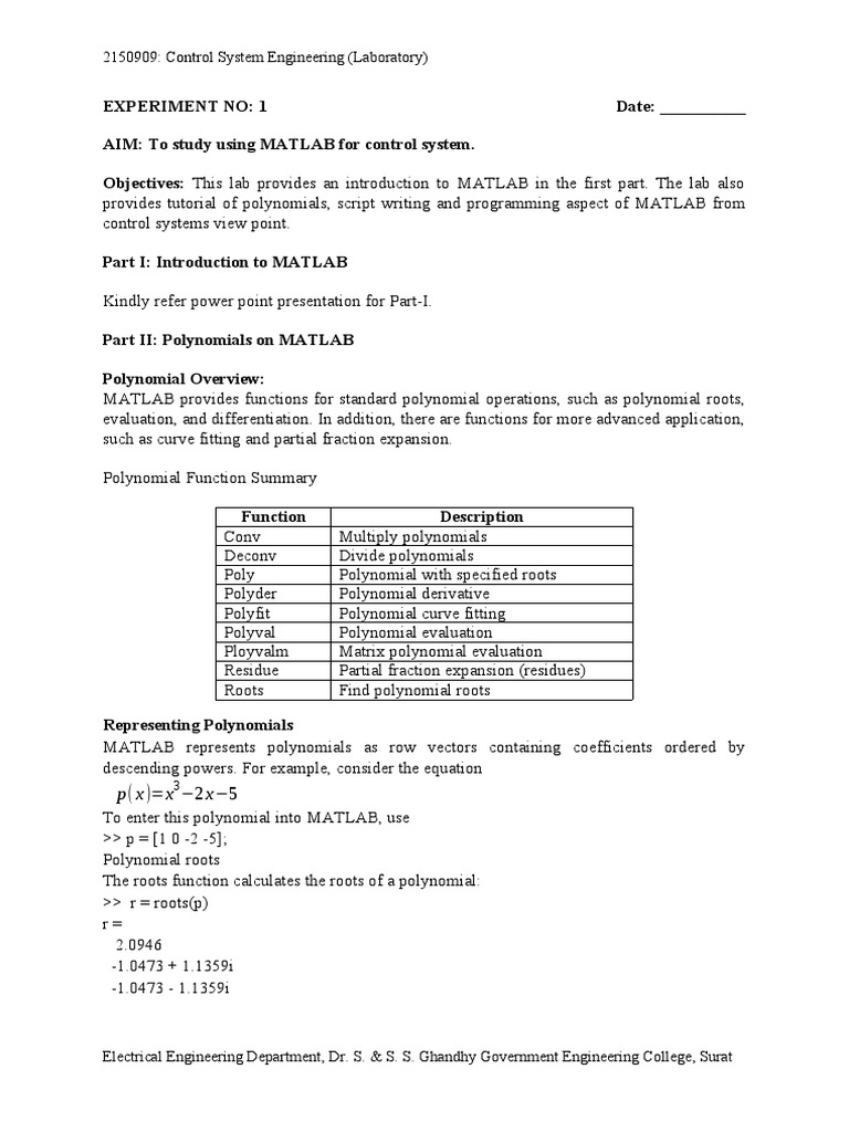 Cse Lab Manual Pdf Control Theory Parameter Computer Programming