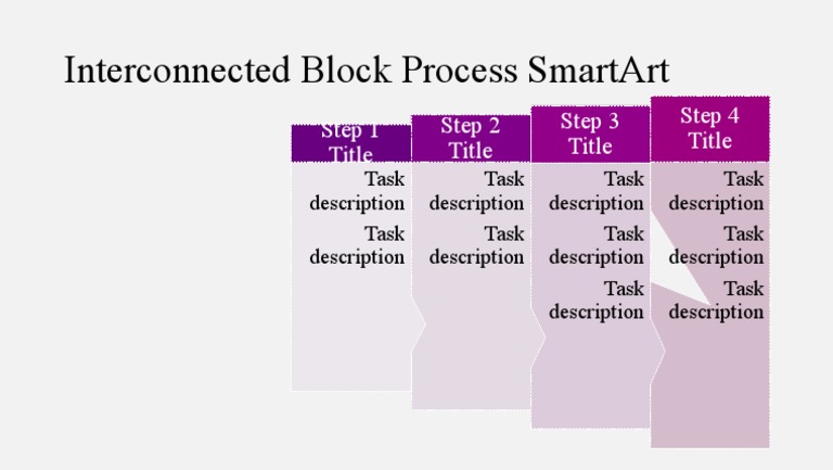 Interconnected Block Process SmartArt | PDF