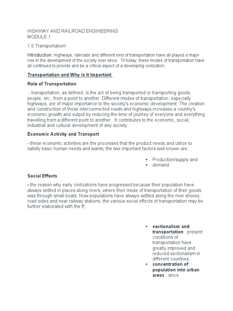 Highway and Railroad Engineering Overview | PDF | Road | Road Surface