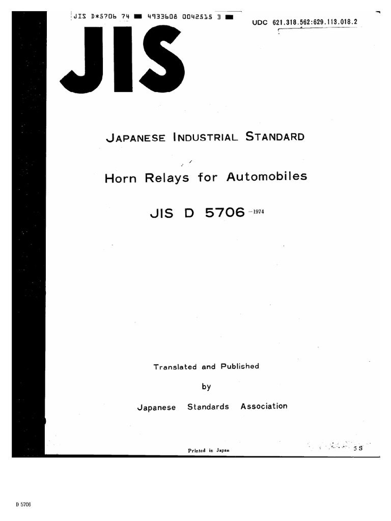 Jis D5706 1974 | PDF